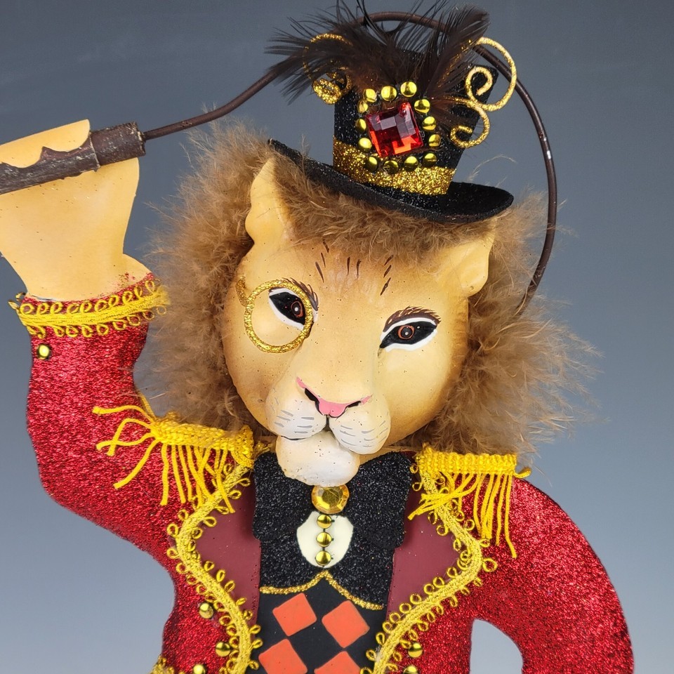 Pier 1 Halloween Enchanted Circus Ringmaster Lion Tamer Metal Sculpture ...
