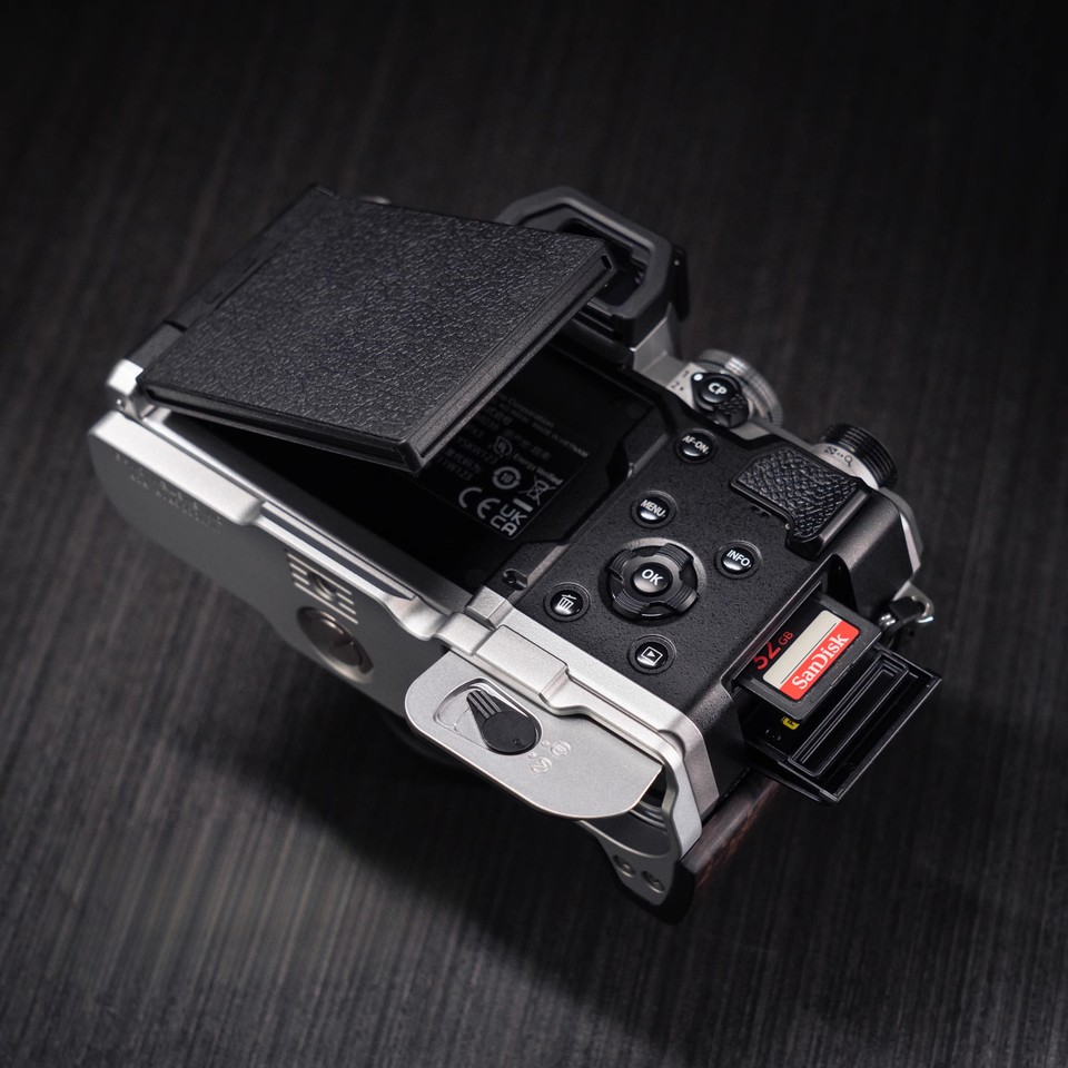 Handmade Wooden handle Grip L Plate Alloy Base for OLYMPUS OM SYSTEM OM ...
