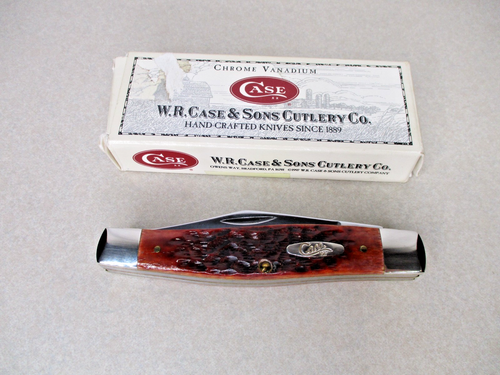 2000 CASE XX LARGE STOCKMAN Knife 6375 CV CHROME VANADIUM Jigged RED ...