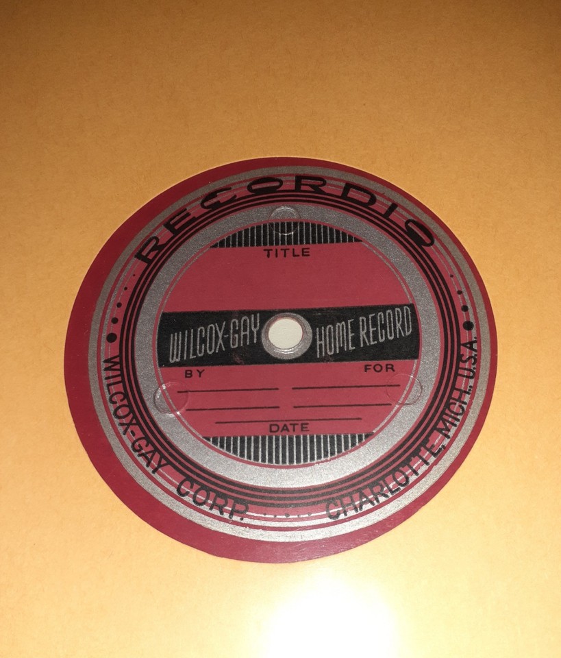 3 BLANK Recordio Disc Wilcox-Gay RED Home Records NOS Unrecorded | eBay