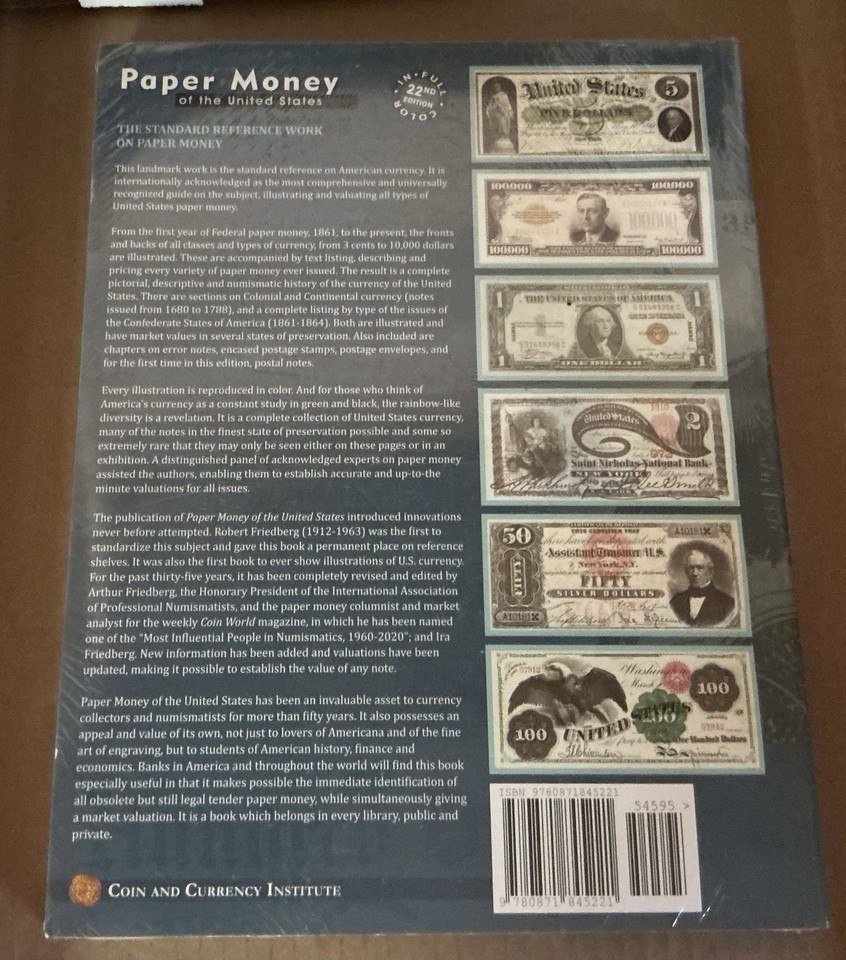 Paper Money of the United States by Arthur and Ira Friedberg 22nd ...