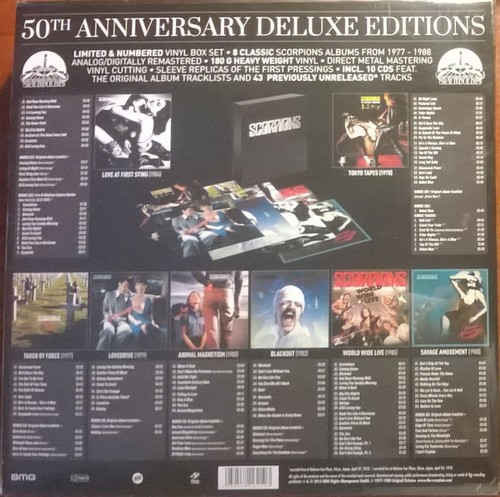 Scorpions 50th Anniversary Deluxe Editions (Vinyl Boxset) - LP Coffret ...