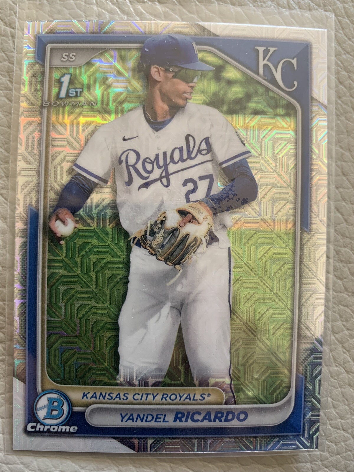 2024 Bowman Chrome Prospects #BCP-177 Yandel Ricardo Mojo Mega 1st ...