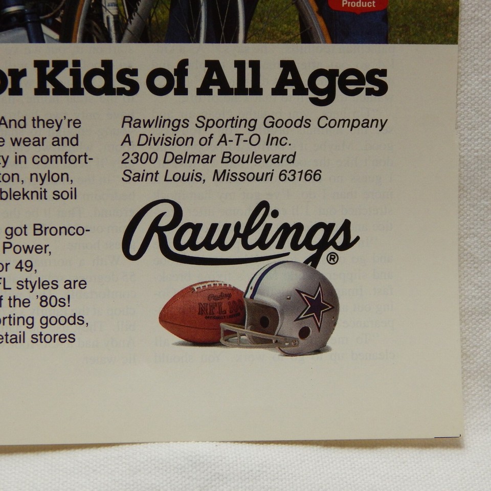RAWLINGS SPORTING GOODS 1980 ADVERTISEMENT SPORTING ITEMS | eBay