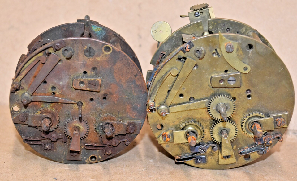 Two Antique French Clock Movements Vincenti & Unsigned Incomplete | eBay
