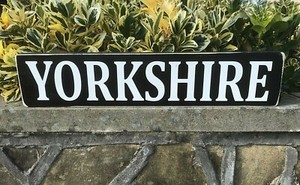 Yorkshire Sign Vintage Style Wooden Town City Name Free Standing Sign ...