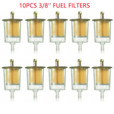 "10PCS 3/8"" Universal Fuel Filters Industrial Motorcycle Inline Metal ...