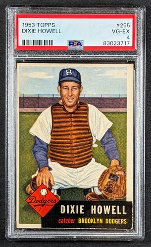 1953 Topps Baseball #255 Dixie Howell Brooklyn Dodgers PSA VG-EX 4 | eBay