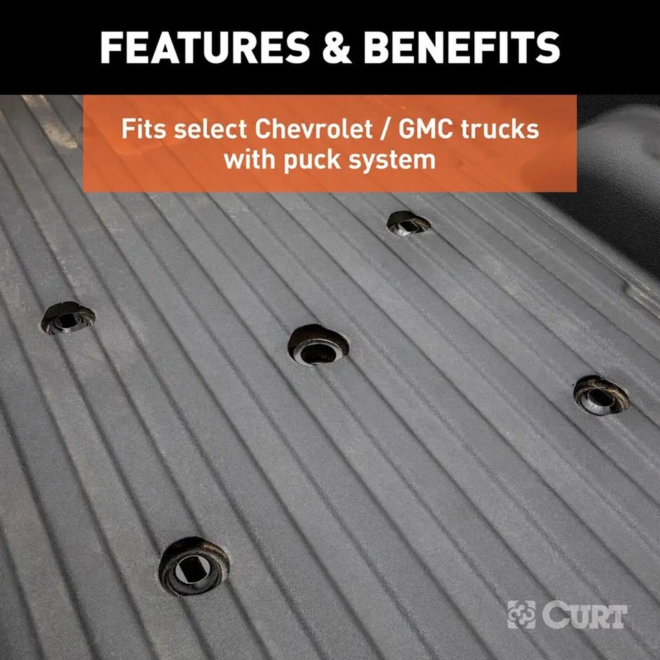 Curt Puck System 5th Wheel Adapter w/ Rails for Select Chevy Ford GMC ...