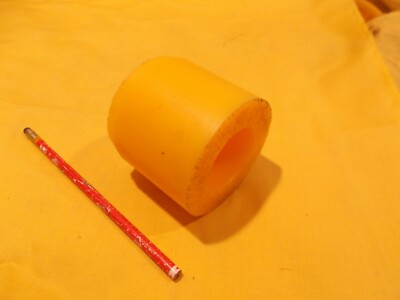 YELLOW NYLON TUBE plastic round bushing stock 3 1/4" x 2" x 2 1/2 ...