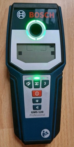 Bosch GMS 120 Stud Finder Wall Scanner for Wood, Metal & Live Wires ...