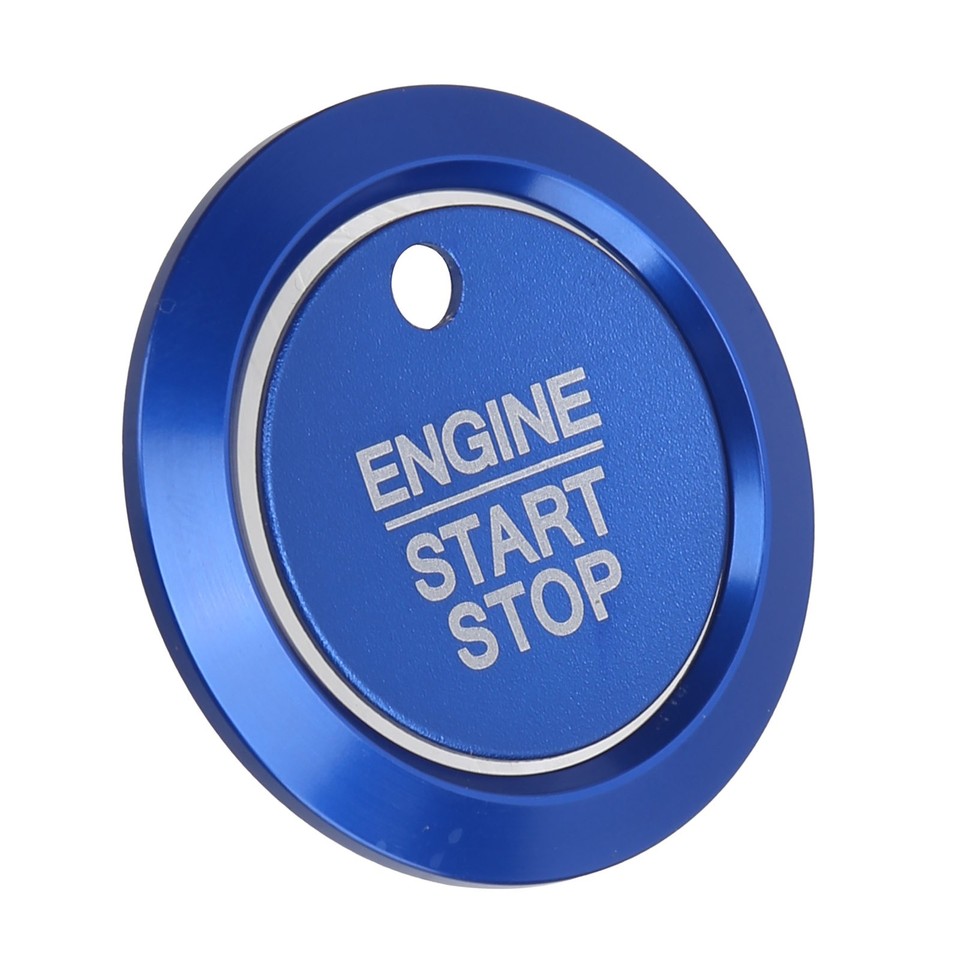 Engine Ignition Start Stop Button Cover Ring Blue For 2016-2019 SLS ...