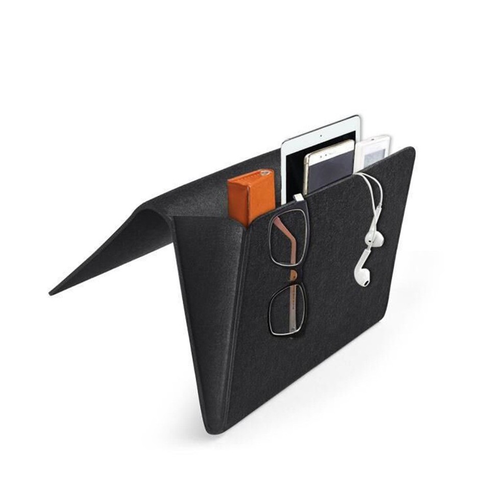 Felt Pouch Bedside Storage Bag Portable Hanging Organizer Armrest Case ...