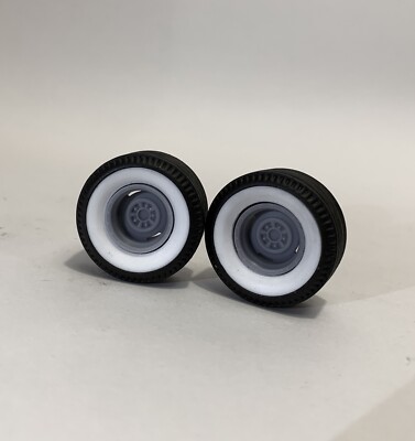 1:25 Two Rear Pie Crust Rear Cheater Slicks With Whitewall and Steelies ...
