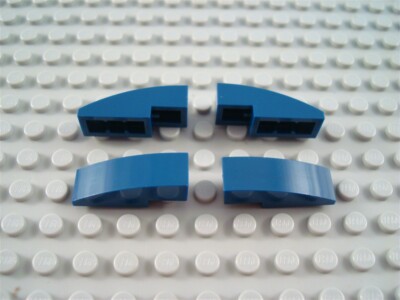 New LEGO Lot of 4 Dark Blue 3x1 Curved Slopes | eBay