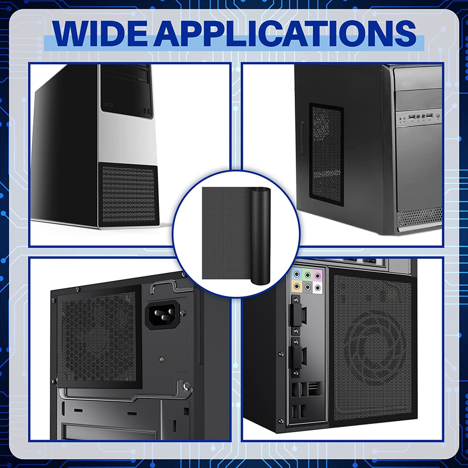 1 Pcs 1000 x 300 mm DIY PC Case Dust Filter PC Fan Mesh Filter PVC ...