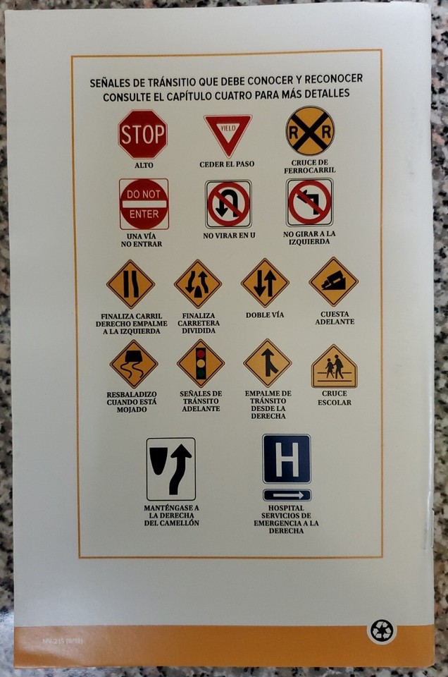 Manual Para Conductores NY State DMV Educational Book Paperback Spanish ...