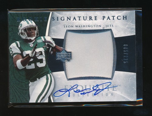 LEON WASHINGTON 2006 UD EXQUISITE COLLECTION PATCH ROOKIE RC AUTO #/225 ...
