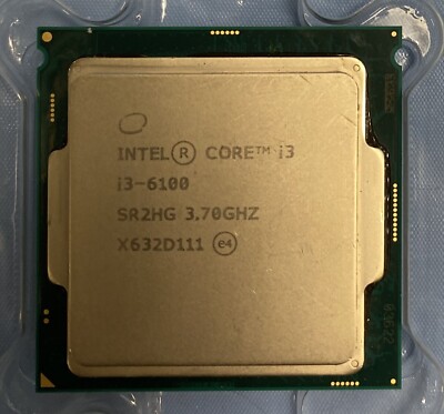 Intel Core i3 SR2HG i3-6100 3.70GHz 3M Socket 1151 Dual Core Processor ...