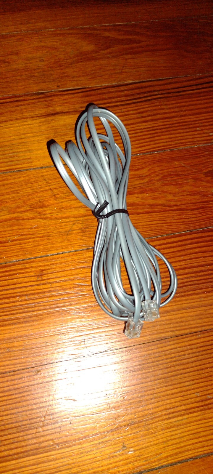 14ft Telephone Line Cord Cable RJ11 DSL Modem Fax Phone to Wall Silver ...