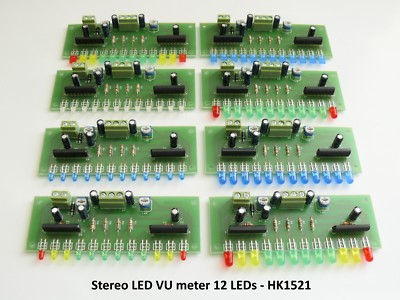 Stereo LED VU meter 12 LEDs - Fully Assembled Kit HK1521 | eBay