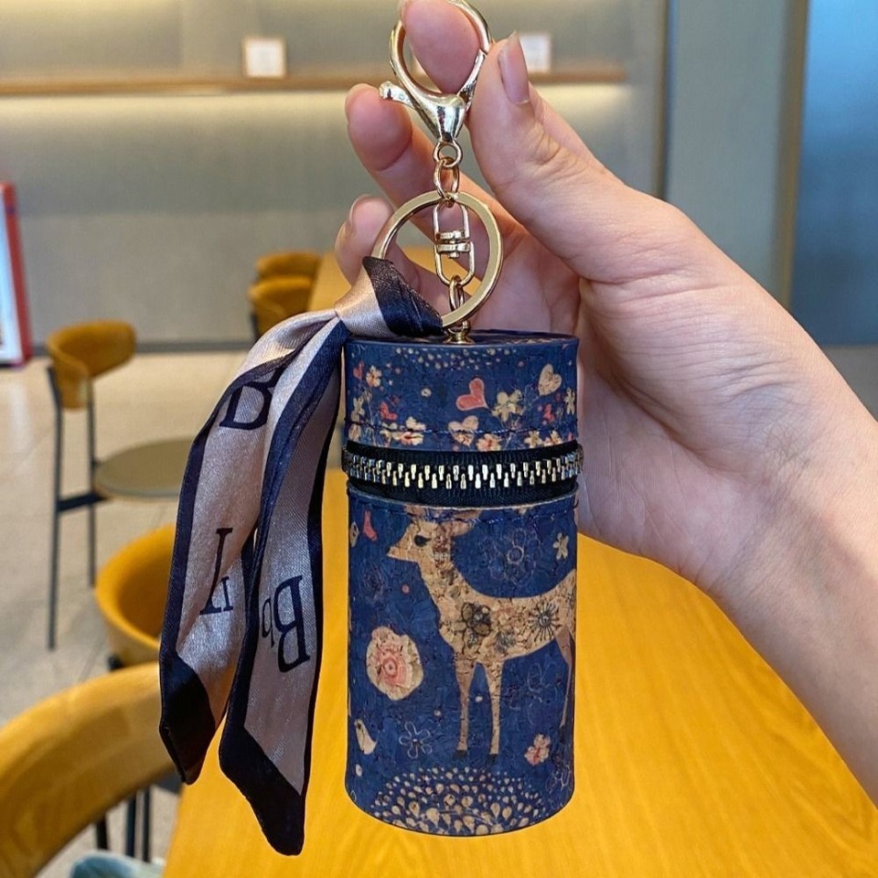 Portable Printed Coin Purse PU Headphone Bag Compact Key Bag Universal ...