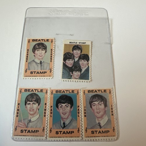 BEATLES 1964 HALLMARK STAMPS- FULL SET OF 5 STAMPS | eBay