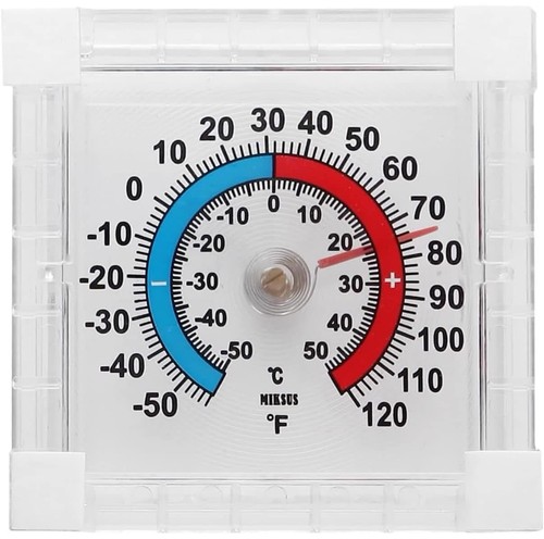 Window Thermometer, Small 2x2 Inches, Adheres To Window Outside | eBay