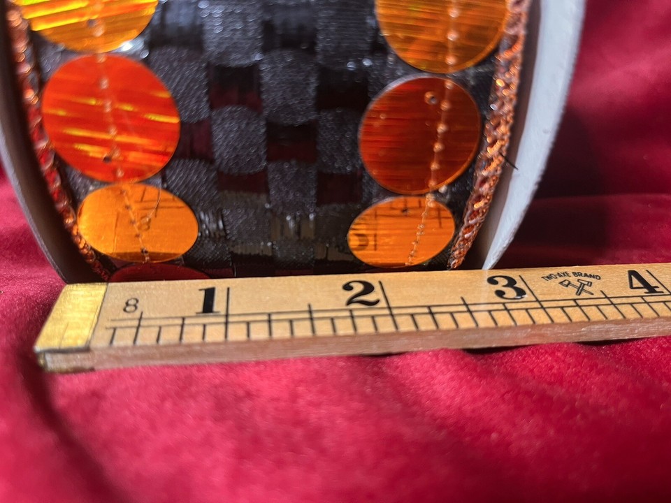 Holiday Orange/Black "Traffic" RIBBON (2.5"Wide) (10 Yards) WIRED | eBay