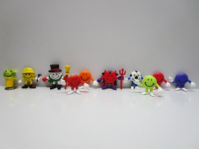 Vintage - 10 Smiley Faces Figures - Gumball, Cereal Premium, Prizes ...