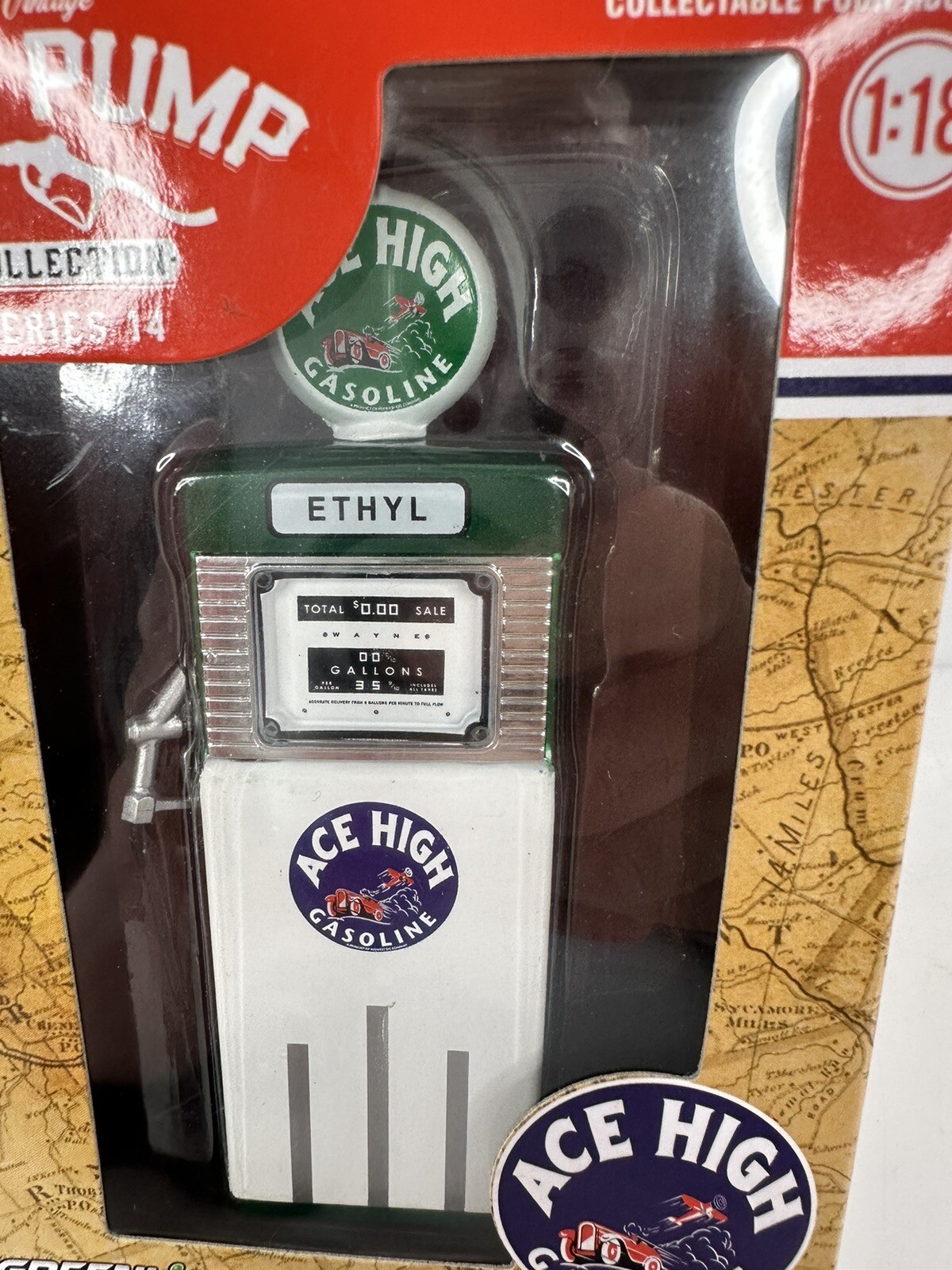 Rare Greenlight Vintage Gas Pumps Ace Highe Green Machine Chase | eBay