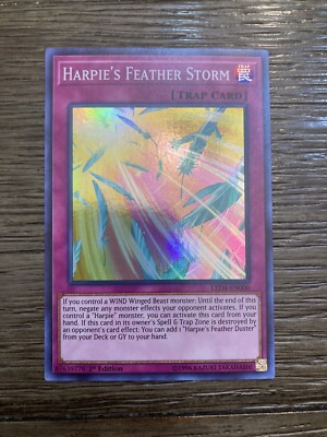 Yugioh Harpie’s Feather Storm LED4-EN000 Super Rare 1st Edition Mint | eBay