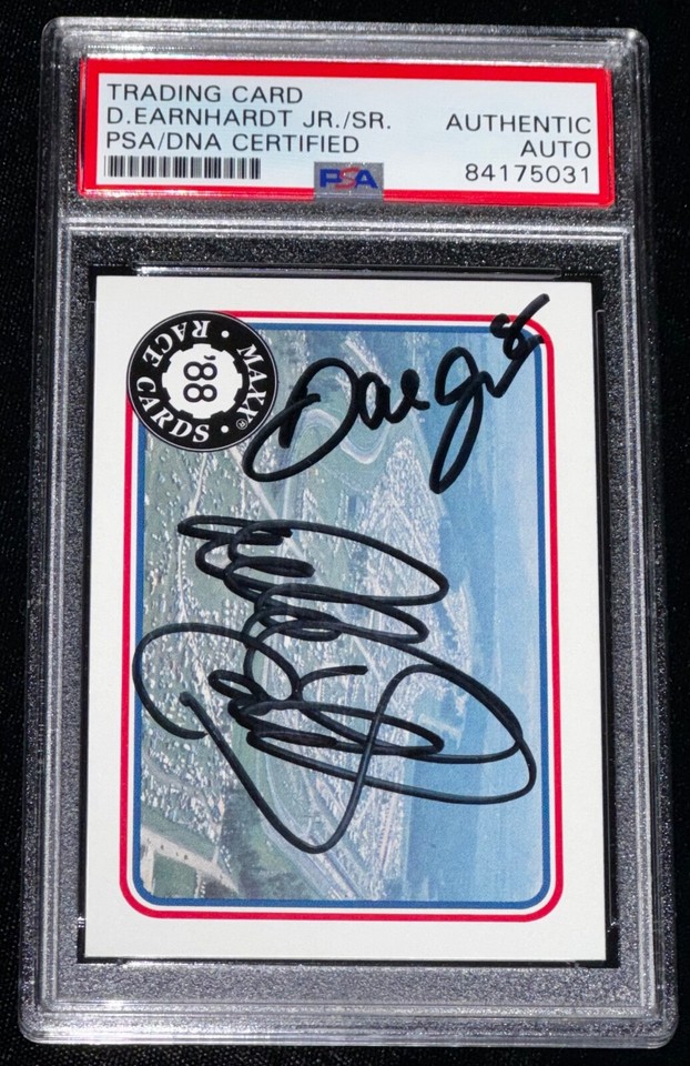 Dale Earnhardt Sr & Jr 1988 Maxx Racing Signed Rookie Card (HOF RC ...