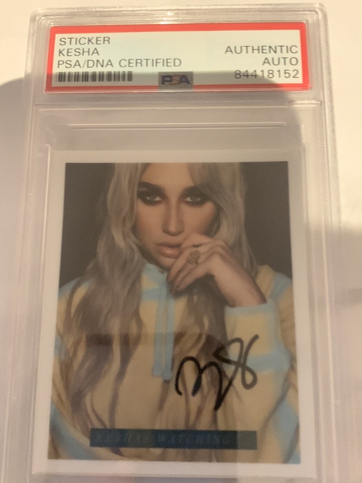 Kesha Signed Kesha's Watching Sticker PSA/DNA Authentic AUTO | eBay