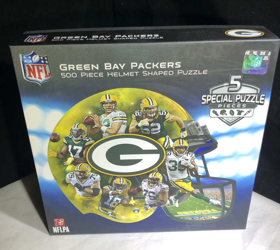 NFL Green Bay Packers 500 Piece Helmet Shaped Puzzle Special Jigsaw ...