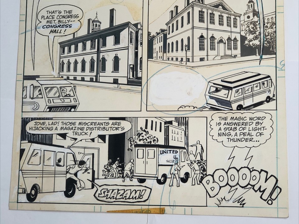 DC Comics Shazam #27 p.7 Original Art 1977 Kurt Schaffenberger Vince ...