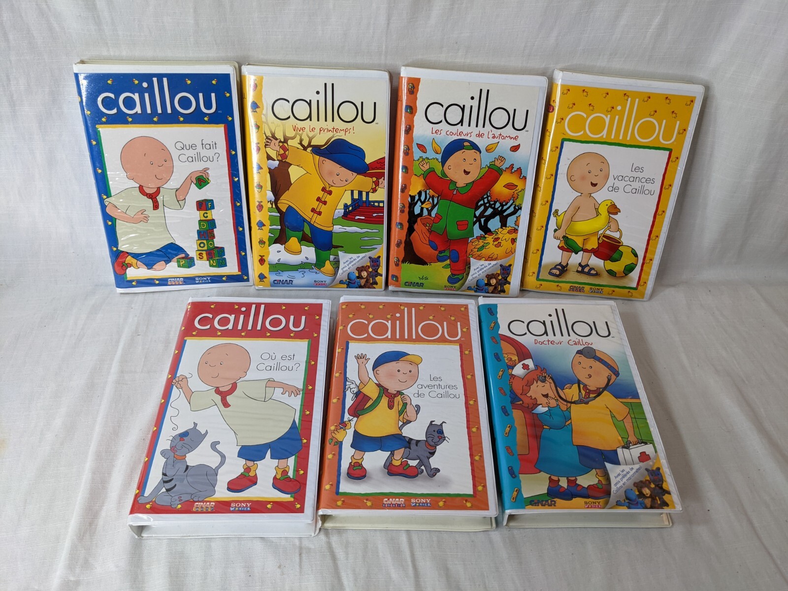 7x Caillou VHS Lot - French Language - Docteur, L'Automne - Canadian ...