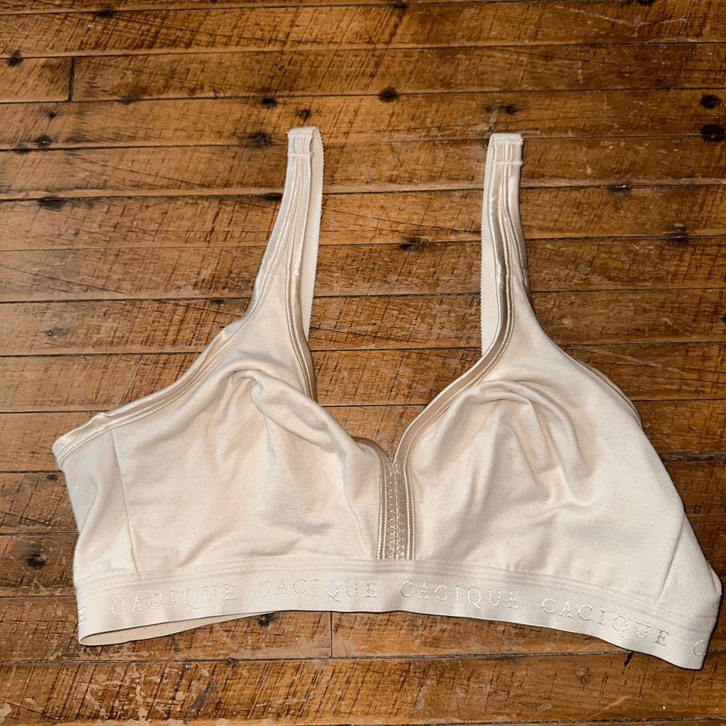 Cacique 40C wireless nude full figure jersey knit bra - Gem