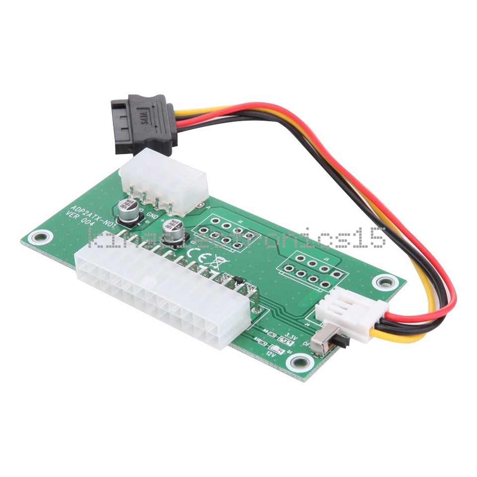 PC Desktop ATX Dual PSU 24 PIN Power Supply Sync Starter Extender Cable ...