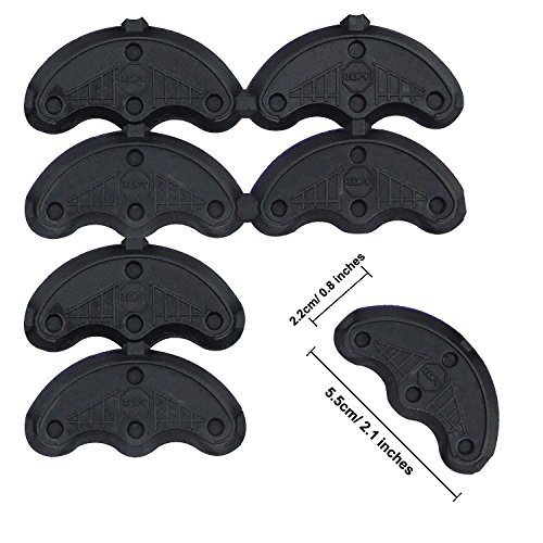 Heel Plates 24 Pairs Rubber Shoes Heel Taps Tips Repair Pad for Boots ...