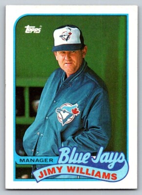 1989 #594 Jimy Williams Blue Jays Manager & UNMARKED Team chklst FREE ...