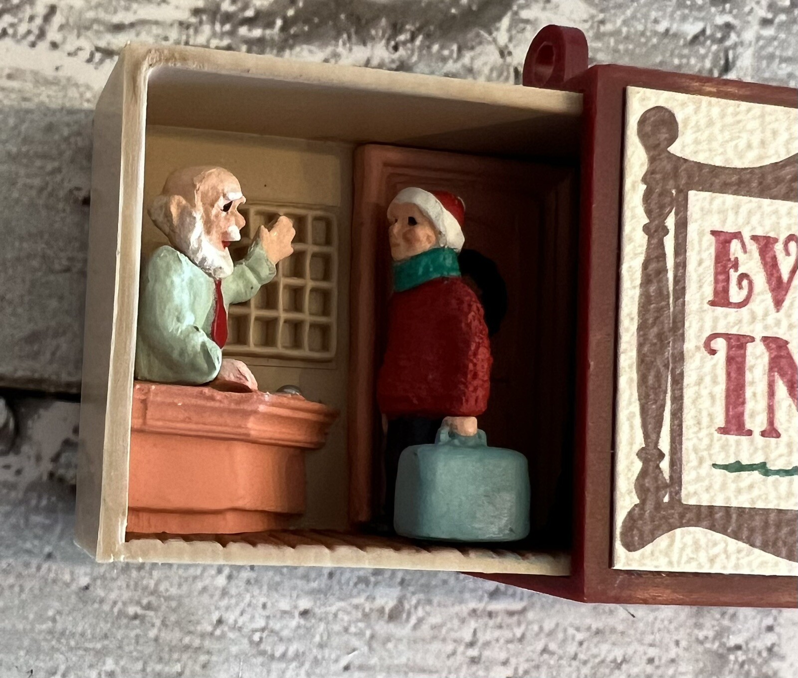 1991 Evergreen Inn Matchbox Memories Series Hallmark Ornament *Damaged ...