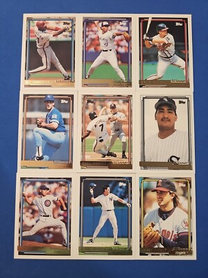 1992 Topps Gold Baseball Cards 1-792 (NM) - You Pick - Complete Your ...