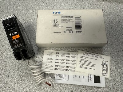 NEW Eaton QB1015EP QB GFCI Bolt on Circuit Breaker 15A 1 Pole 120/240V ...