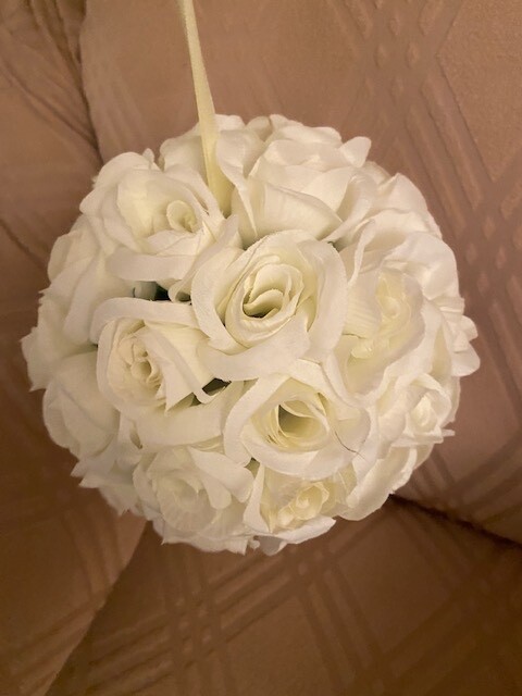 White Flower Pomander Centerpiece