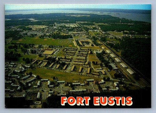 Postcard Vtg Virginia Fort Eustis Aerial View US Army James River 4x6 ...