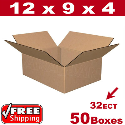 50 - 12x9x4 Cardboard Boxes Mailing Packing Shipping Box 32ECT ...