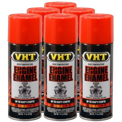 VHT Paint VHTSP119 (6-PACK); Engine Enamel 11oz Aerosol Chevy Orange ...