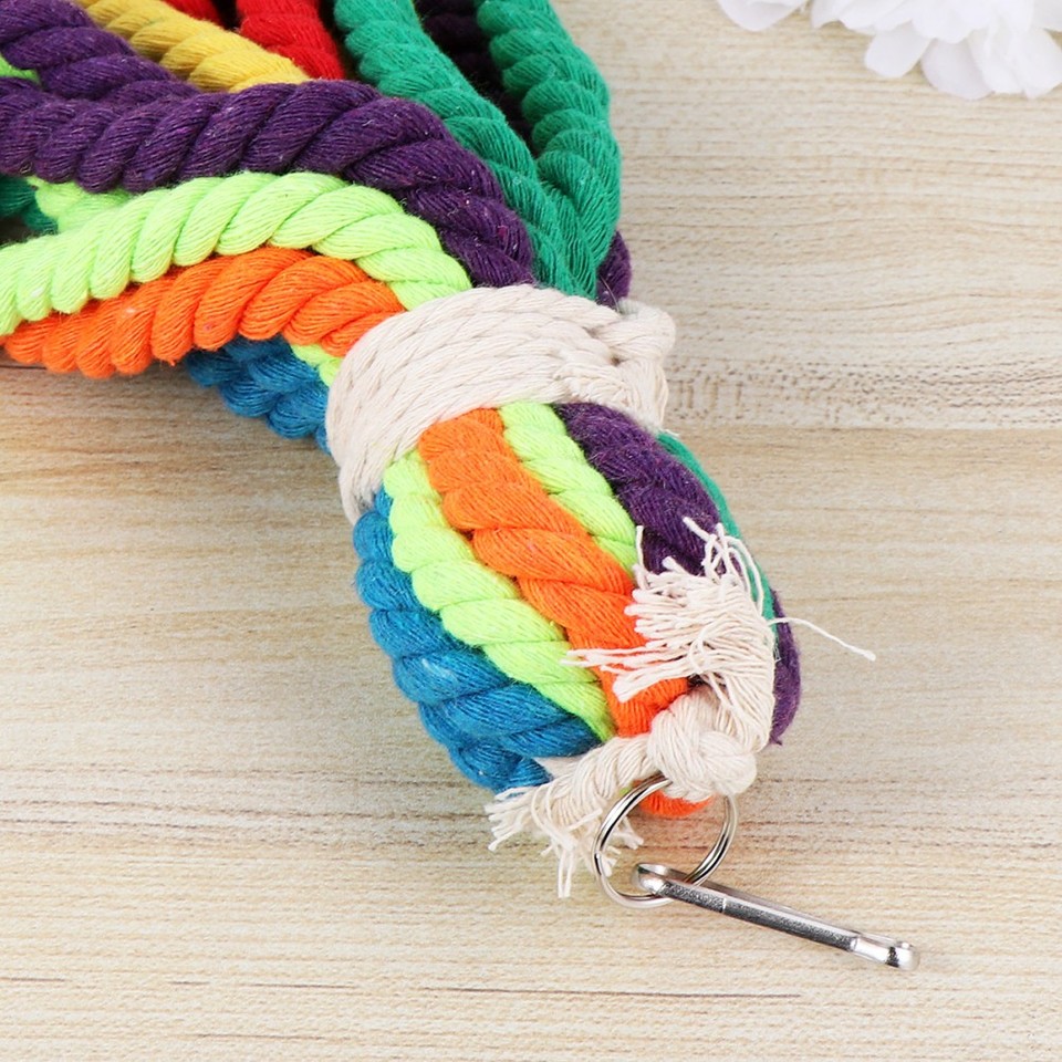 Bird Cotton Rope String Funny Hanging String Parrot Chewing Toy Bird ...