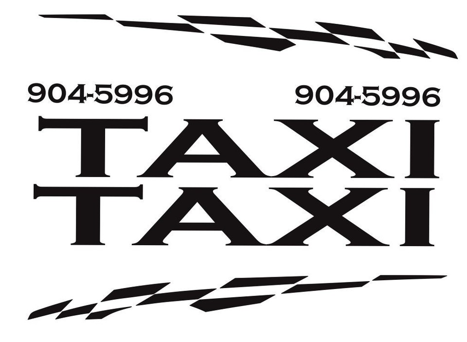 TAXI Decal Kit on 3M vinyl Checkered cab Flag Graphics | eBay